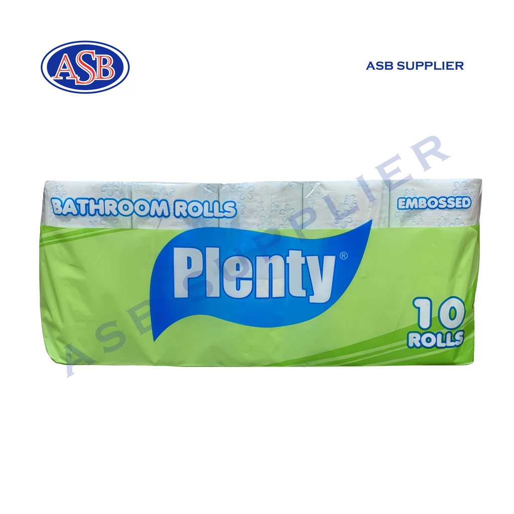 Jual Tissue / Tisu PLENTY Bathroom Roll Embossed (10 Rolls x 215 Sheets ...