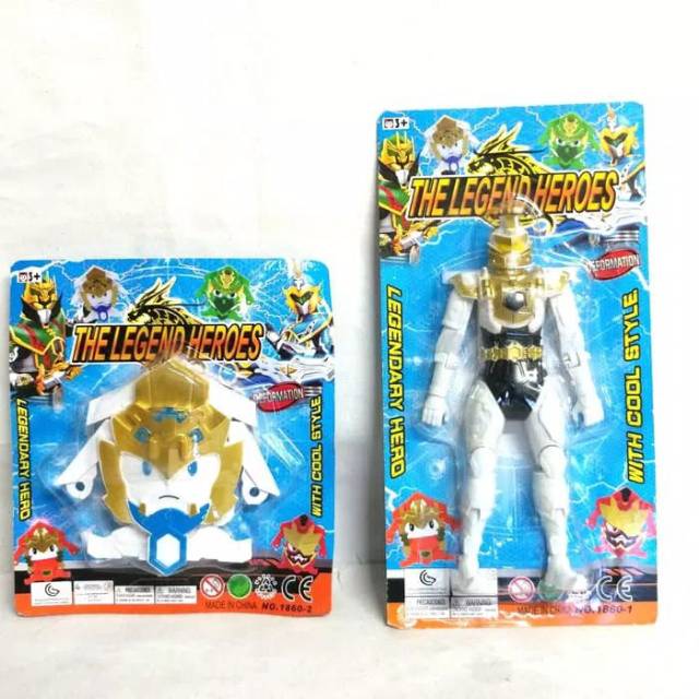 Jual Mainan Robot anak Robot legend hero 1set figure dan weapon ...