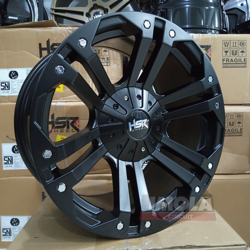 Jual Velg mobil ring 17 HSR wheel baut 6 lebar 9 black R17 lobang baut 6x139,7 et20 | Shopee ...