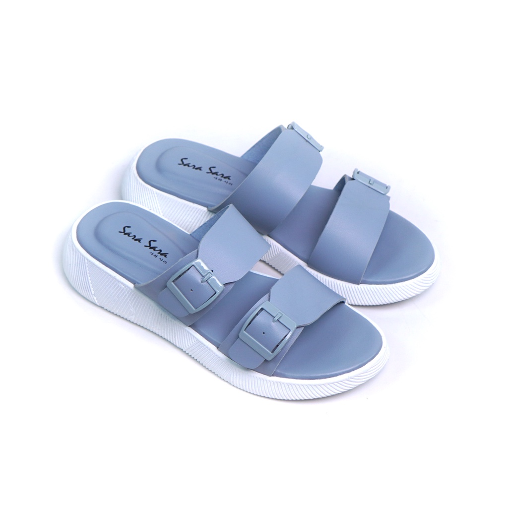 Jual Sara Sara JEAN Sandal wanita casual sandal slop kekinian model ban ...