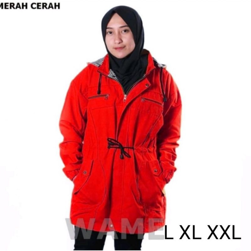Jual Jaket Parka Cewek Jumbo / big size m/l, xl, xxl, xxxl, hoodie bisa ...
