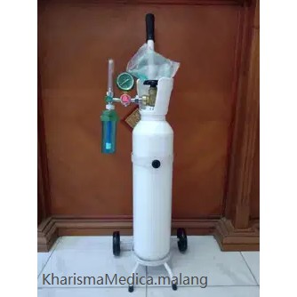 Jual Tabung Oksigen 1 kubik satu set (tabung+regulator+trolley ...
