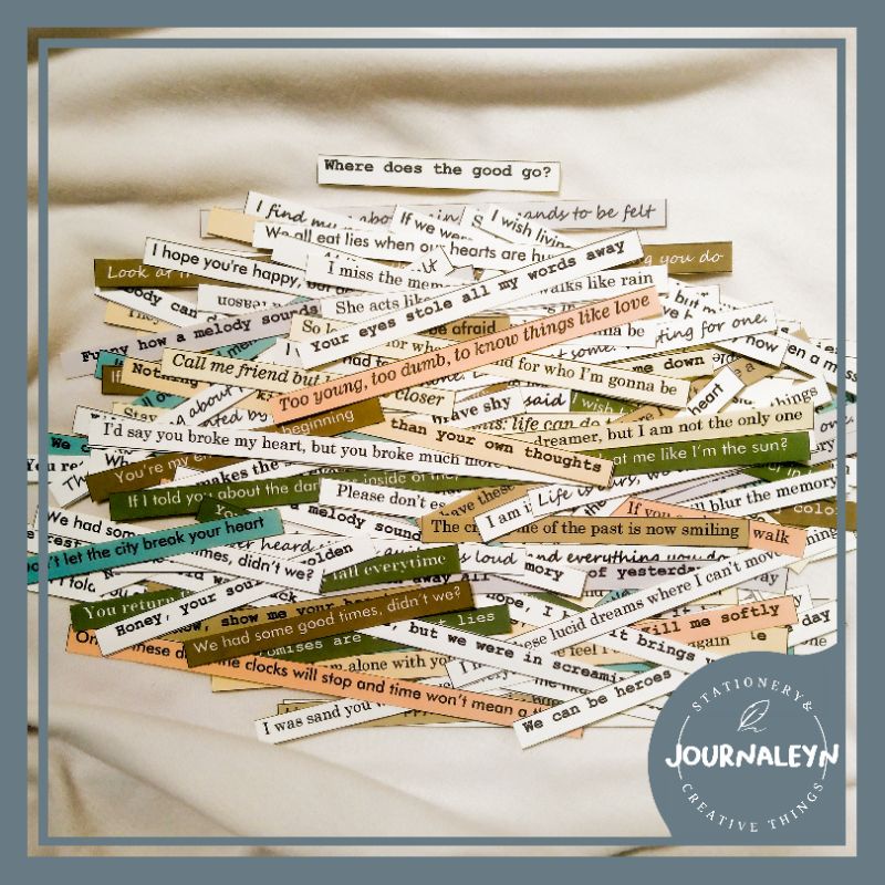 Jual 60pcs++ Word Phrase Stiker Kata-kata untuk Scrapbook | Shopee ...