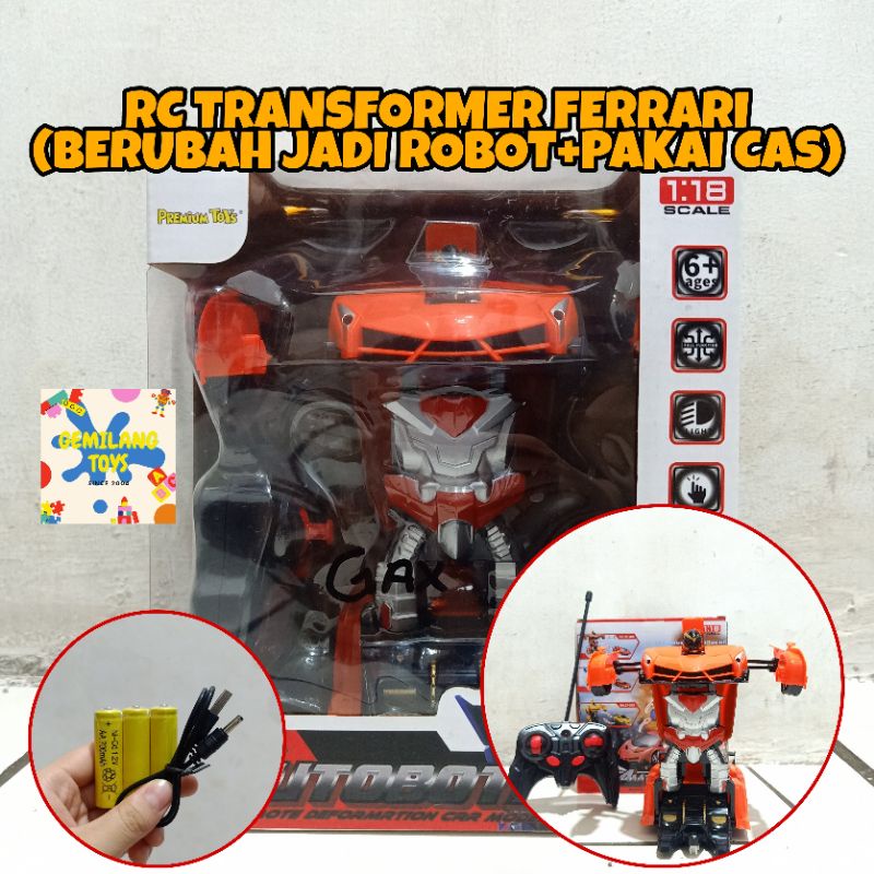 Jual MAINAN MOBIL RC TRANSFORMER BERUBAH JADI ROBOT/TRANSFORMASI ROBOT ...