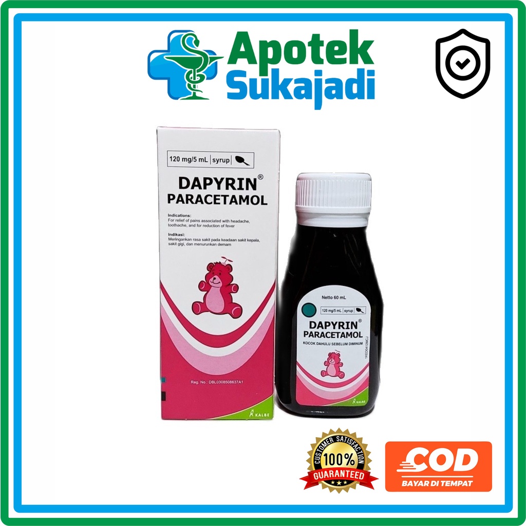 Jual Dapiryn SIRUP 60 ml Obat Demam Paracetamol Syrup Botol Cair ...