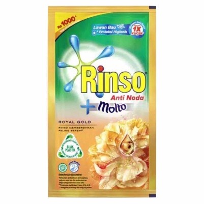 Jual Rinso Cair Anti Noda + Molto Royal Gold Renceng 6 Sachet 42ml 42 ...