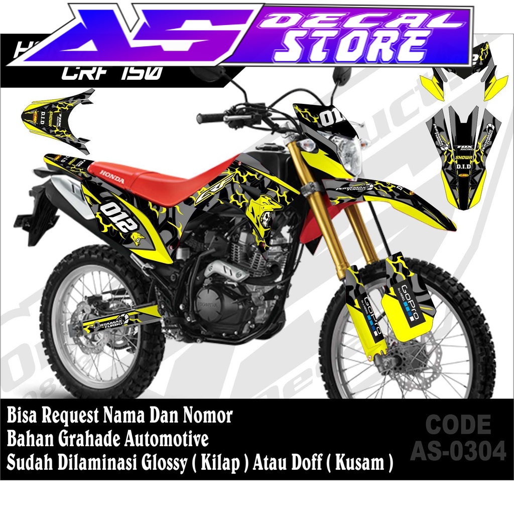 Jual 0304 DECALS STIKER FULLBODY CUSTOM MOTOR CRF 150L | Shopee Indonesia