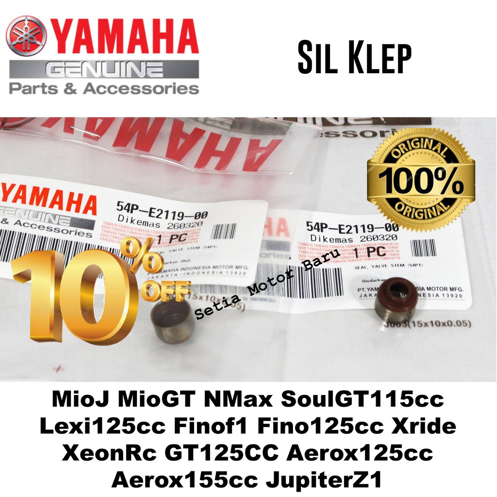 Jual Seal Sil Klep Oil Valve Motor Mio J Soul GT Nmax Lexi Fino Xeon Aerox Xride Jupiter Z1 Asli ...