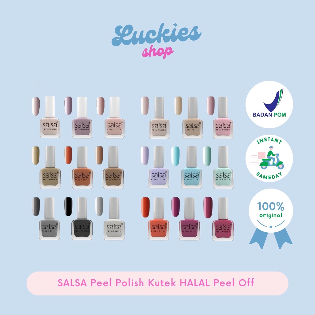Jual BPOM SALSA Peel Polish Kutek HALAL Peel Off Lupas Breathable Hijab ...