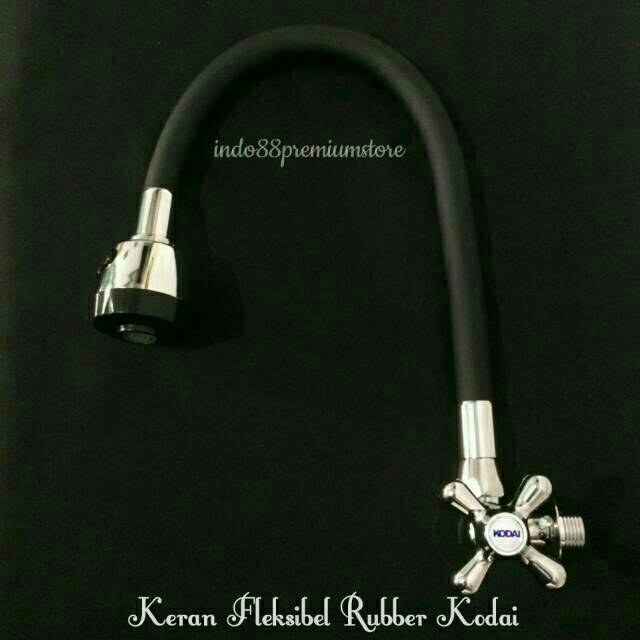 Jual KRAN ANGSA FLEXIBLE RUBBER HITAM KODAI | Shopee Indonesia