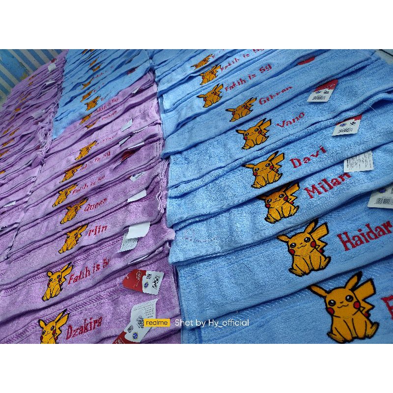 Jual Handuk anak custom bordir nama / logo KHUSUS PRE-ORDER LEBIH DARI ...