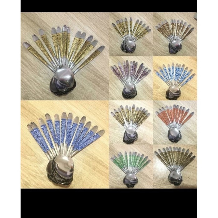Jual Sendok Makan Motif Batik Stainless Tebal / spoon batik stainless ...