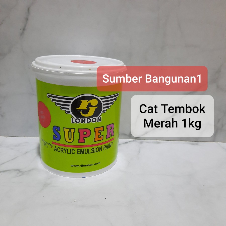 Jual Cat tembok merah 1kg murah cat 1 kg air dinding triplek | Shopee ...
