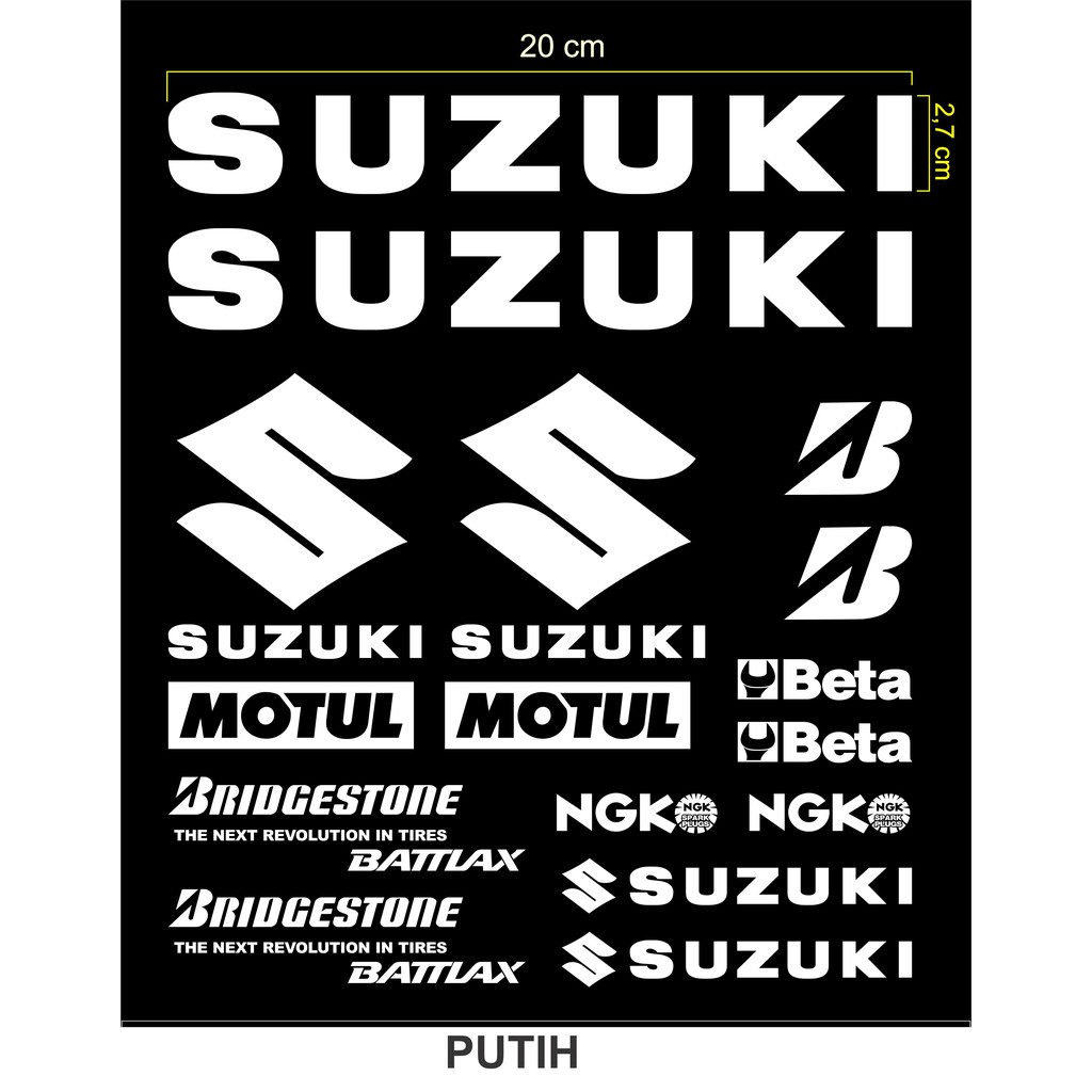 Jual Stiker Cutting Sticker Skotlite Body Motor - SUZUKI | Shopee Indonesia