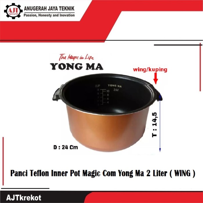 Jual Sparepart Panci Rice Cooker / Iner Pot Magic Com Yongma Eco ...