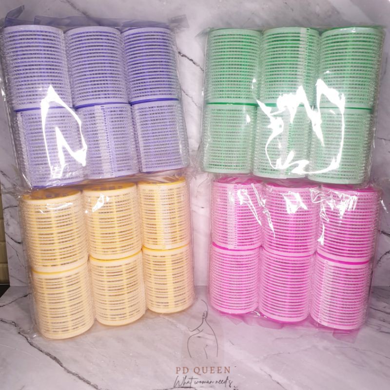 Jual Roll Rambut Ukuran 4.5cm BESAR ISI (6 Pcs)/ Gulungan Rambut ...
