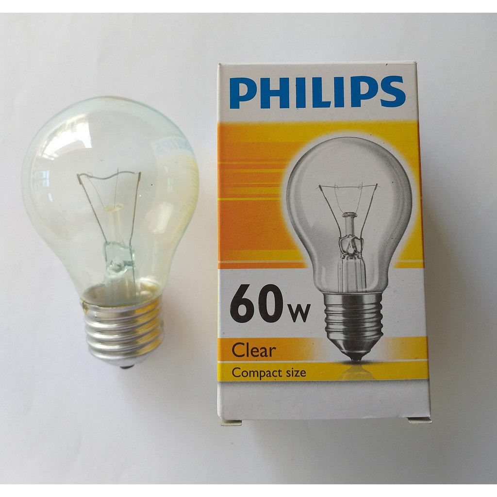 Jual Bohlam Lampu Pijar Philips Classic 60W 60Watt 60 Watt 60 W Clear ...