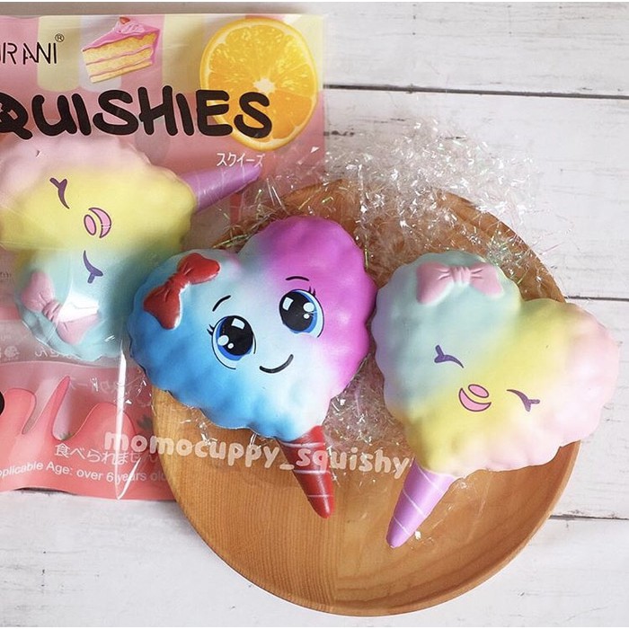 Jual small cotton candy squishy licensed by ikkurani (squishy kapas ori ...
