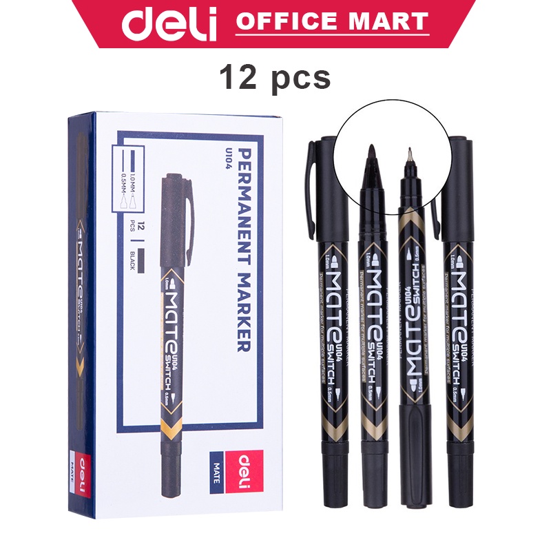 Jual Deli Spidol Permanen Tahan Air Highlighter Pulpen 0.5mm 1.0mm ...