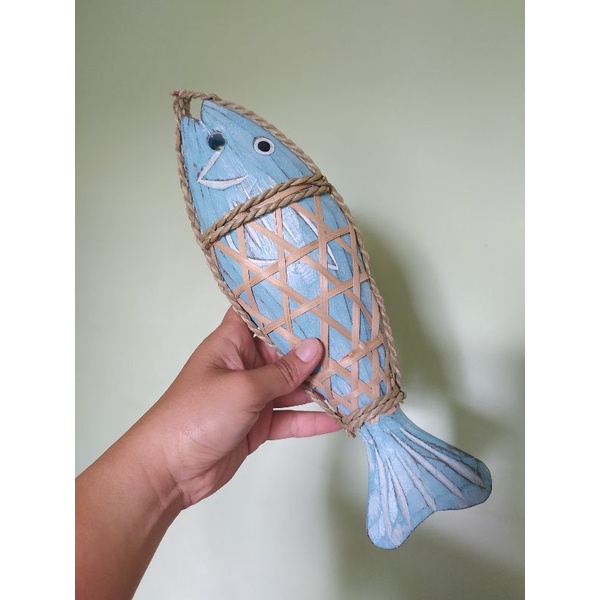 Jual Hiasan ikan kayu/pajangan ikan/dekorasi rumah/dekorasi laut/home ...