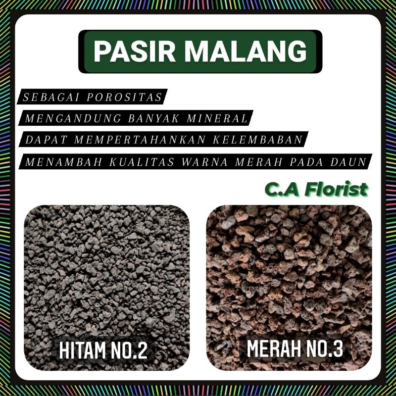 Jual Pasir Malang Hitam dan Merah, berat 1KG | Shopee Indonesia