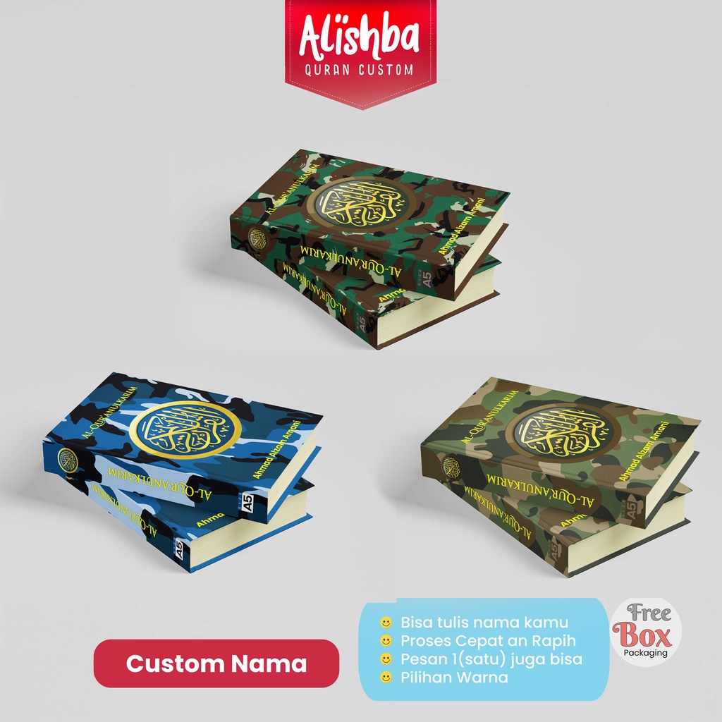 Jual Mushaf Cover Custom A5 Berkualitas (Terjemah perkata latin ...