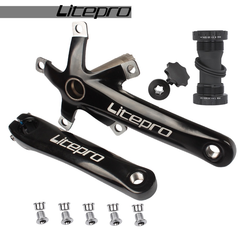 Jual Litepro Crank Sepeda Lipat With BB HT2 Hollowtech 2 Crankset Seli ...