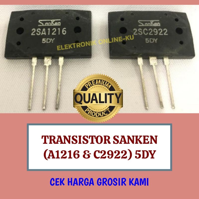 Jual TRANSISTOR SANKEN A1216 & C2922 5DY ORIGINAL | Shopee Indonesia