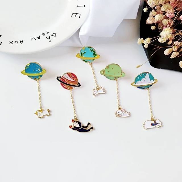 Jual Planet Saturnus Rabbit Enamel Pin Badge Bros | Shopee Indonesia