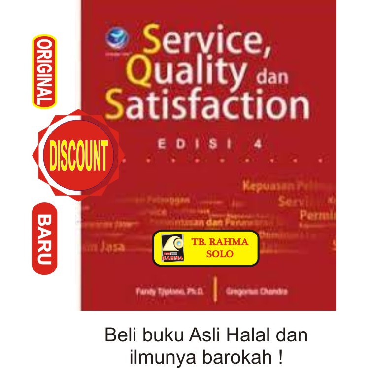 Jual Service Quality & Satisfaction edisi 4 Fandy Tjiptono Andi Buku ...