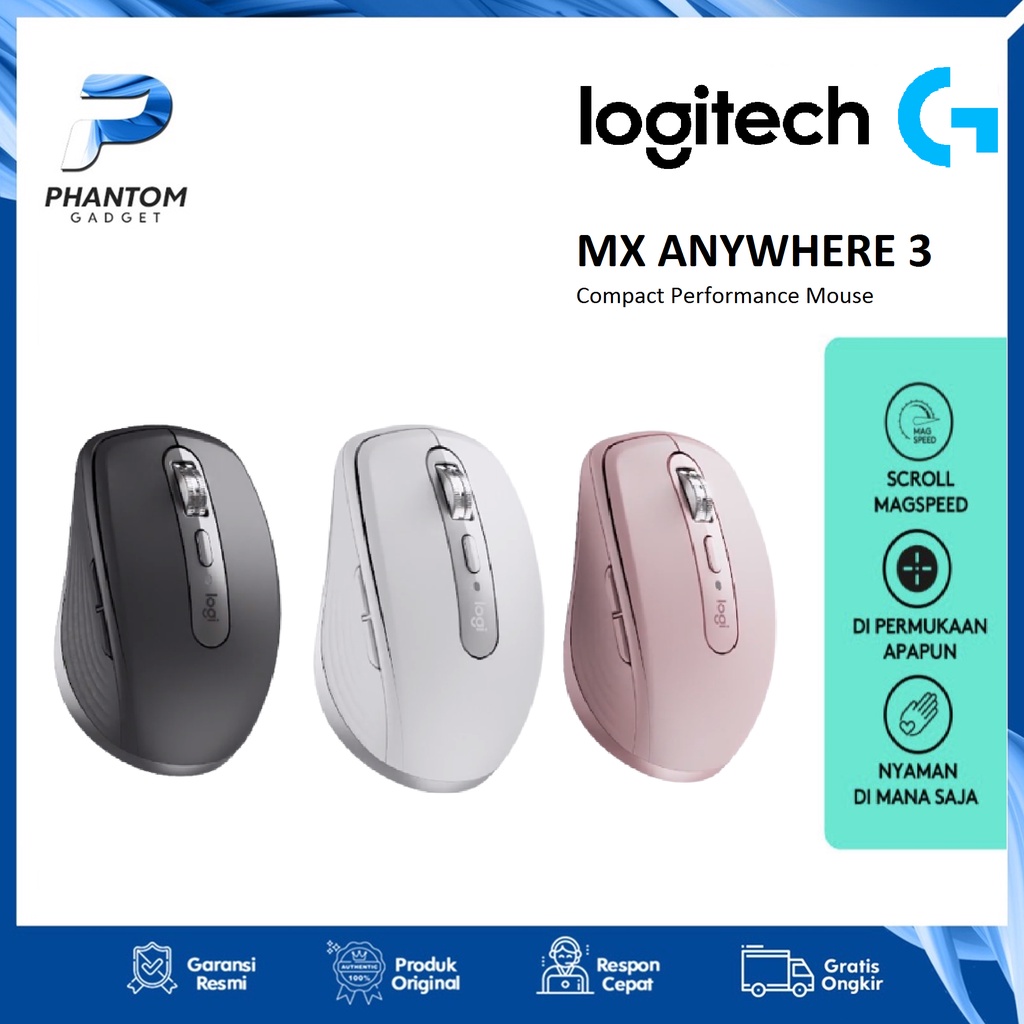 Jual Logitech MX Anywhere 3 Mouse Wireless Performance Compact ...