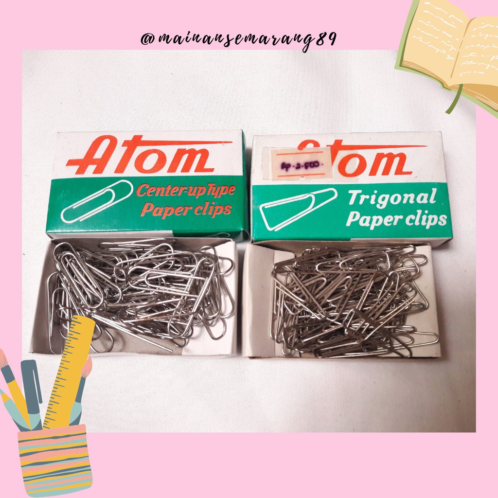 Jual Paper clips atom ( trigonal clip / center up type ) | Shopee Indonesia