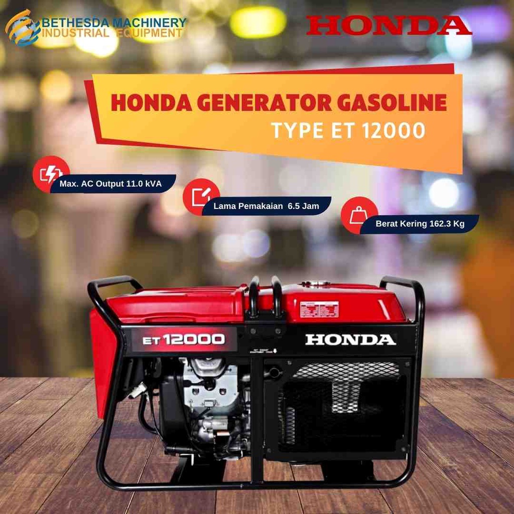 Jual Genset Mini Portable Honda 8800 Watt Generator Set Bensin ET ...