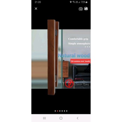 Jual Pull handle full kayu jati natural finish tarikan pintu kayu dan ...