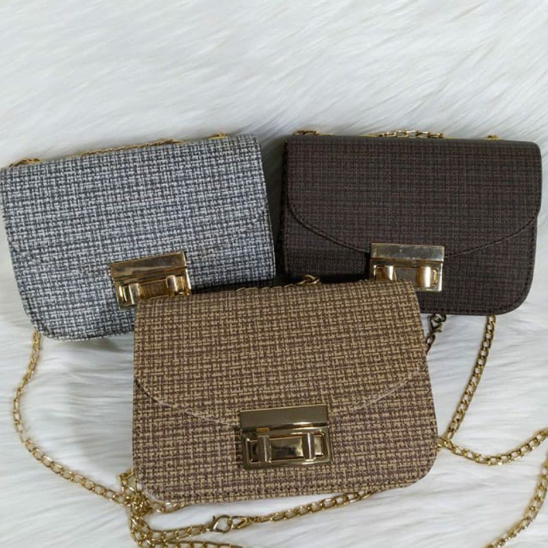 Jual tas wanita tweed dan croco | Shopee Indonesia
