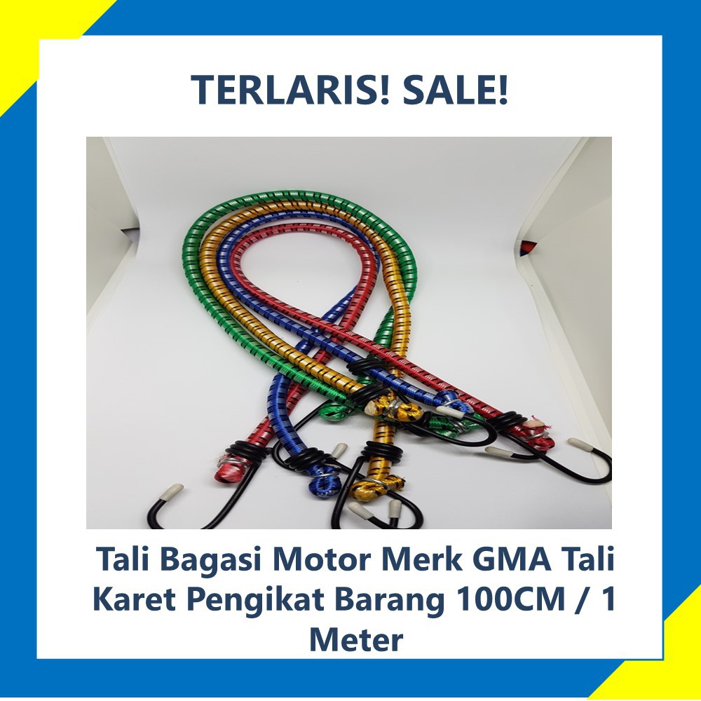 Jual Tali Bagasi Motor Merk GMA Tali Karet Pengikat Barang 100CM / 1 ...