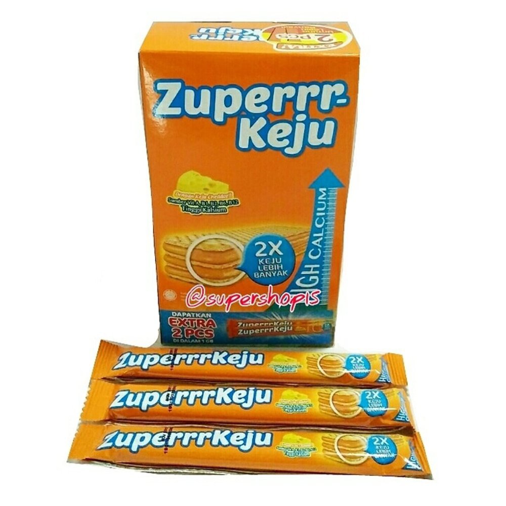 Jual 20pcs Wafer Super Zuper Zuperrr keju Roma mayora - Cheese Wafer ...