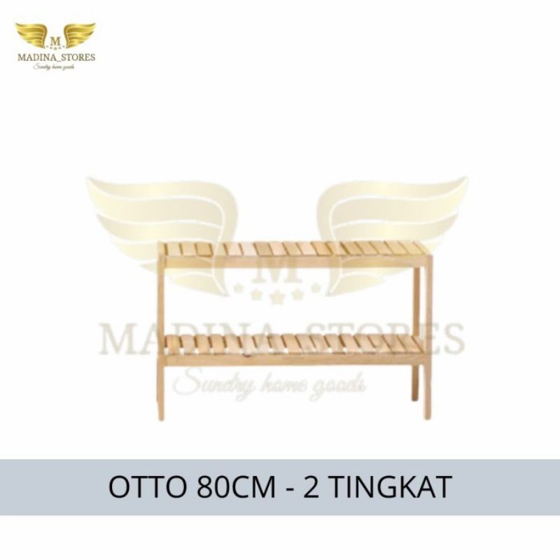 Jual Rak Ambalan 2Susun / Otto Wooden Shelf 80cm - 2 susun / Rak Kayu ...