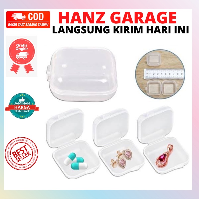 Jual KOTAK BENING MINI TRANSPARAN KECIL TEMPAT OBAT PERHIASAN ANTING ...