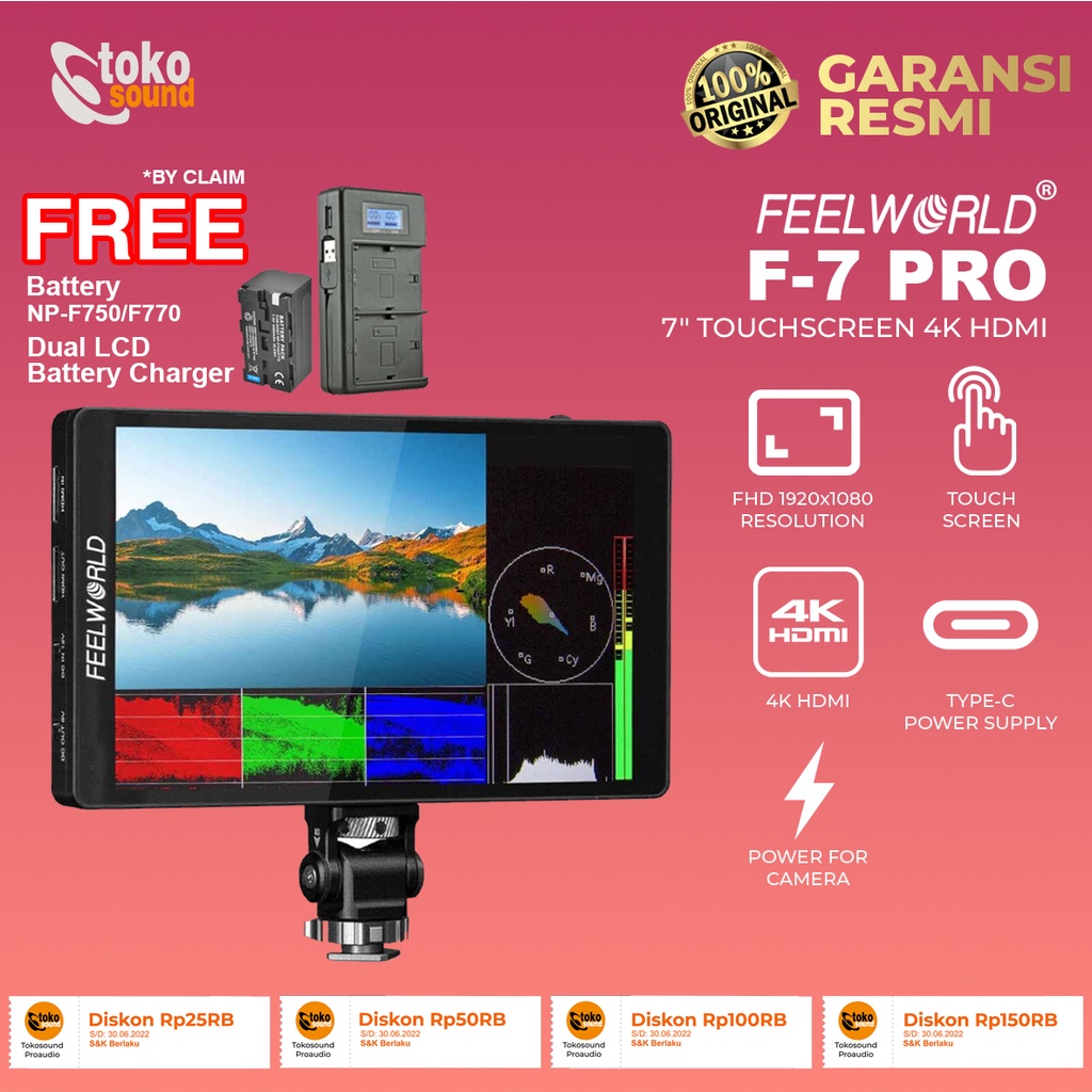 Jual Feelworld F7 Pro 7 Inch 3D LUT Monitor Feel World F7Pro F 7 Pro | Shopee Indonesia