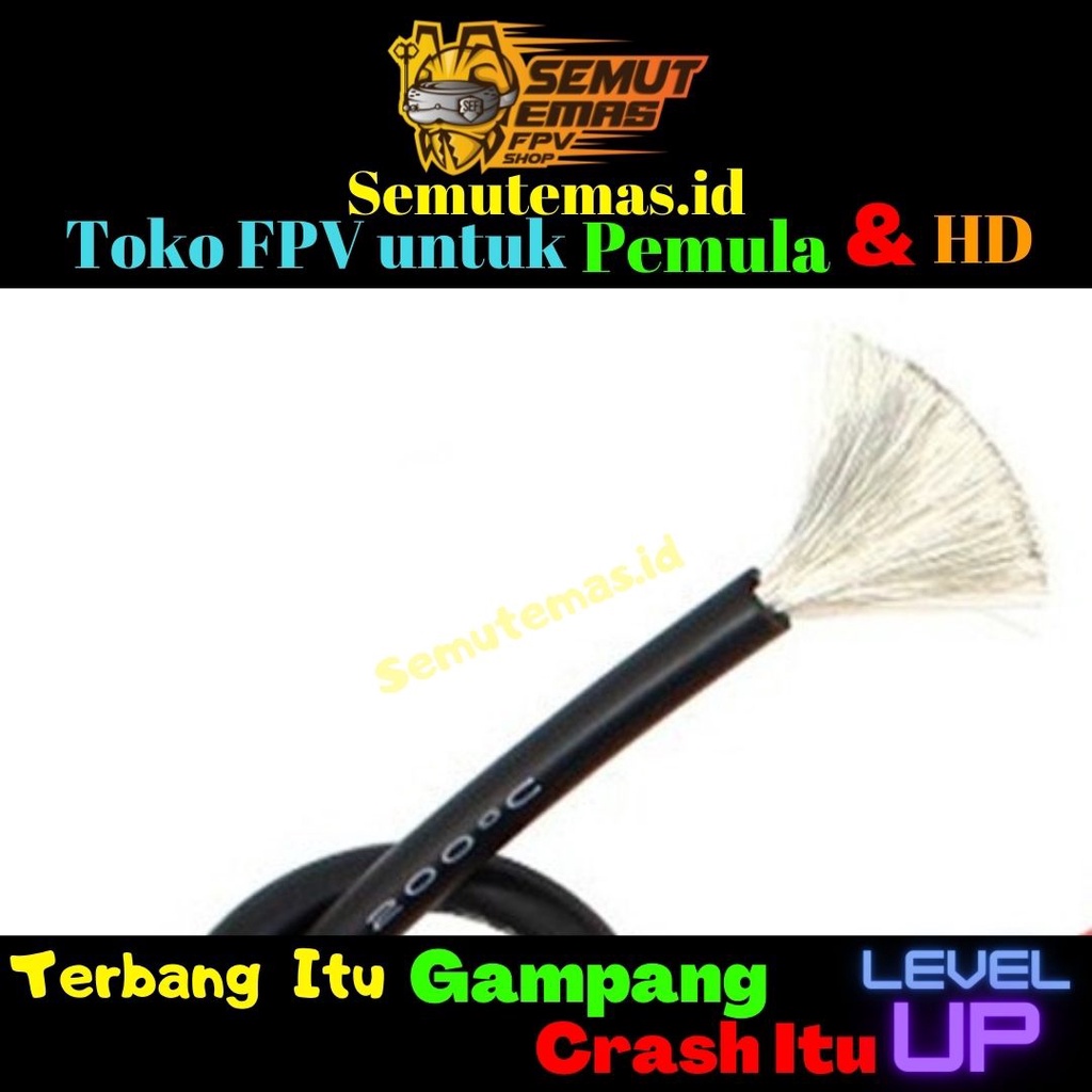 Jual 20 AWG Silicone Wire Cable 1 Cm Silicon tahan panas sampai 200 ...