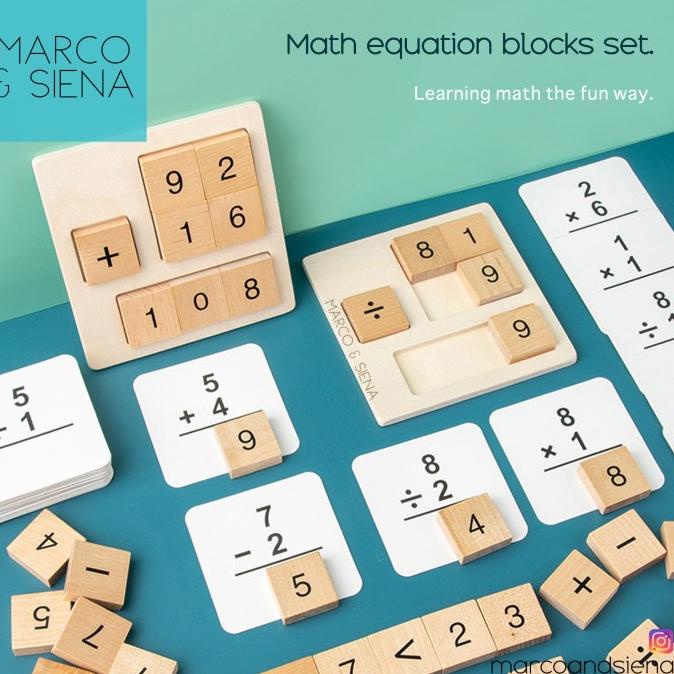 Jual Mainan Puzzle Balok Berhitung Angka Matematika Mns Math Equation ...