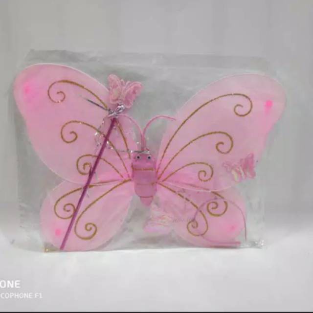 Jual MAINAN ANAK SAYAP KUPU- KUPU TONGKAT PERI DAN BANDO KUPU2 SET ...