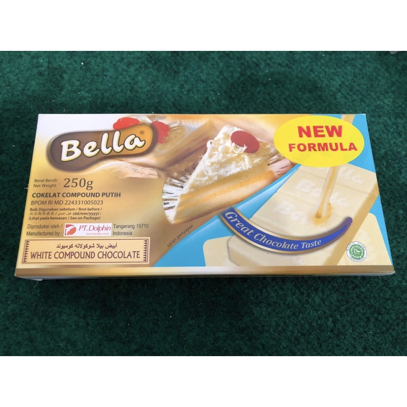 Jual cokelat compound Bella 250gr / coklat batang white putih | Shopee ...