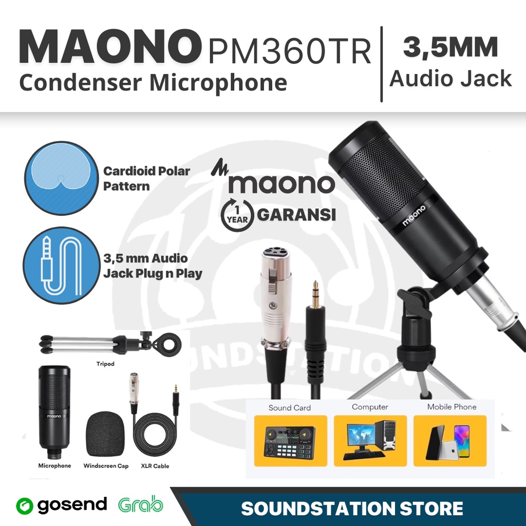 Jual Mic Condenser MAONO AU-PM360TR Microphone Original | Shopee Indonesia