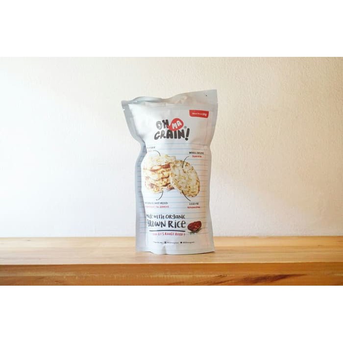 Jual Oh Ma Grain Roast Beef Popped Rice Crackers 50g Biskuit Beras ...