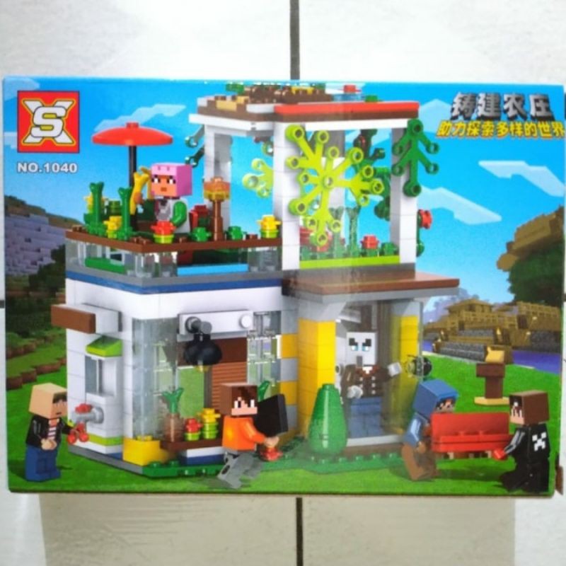 Jual Lego Block Minecraft Rumah Minimalis Eco House 8 in 1 | Shopee ...
