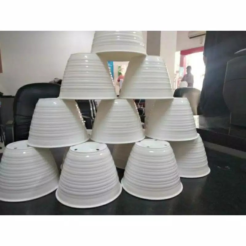 Jual POT TAWON UKURAN 30 CM / POT TANAMAN AGLONEMA / POT PUTIH PLASTIK ...