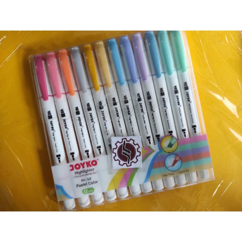 Jual Stabilo Highlighter Joyko HL-55 (12 warna) per set | Shopee Indonesia