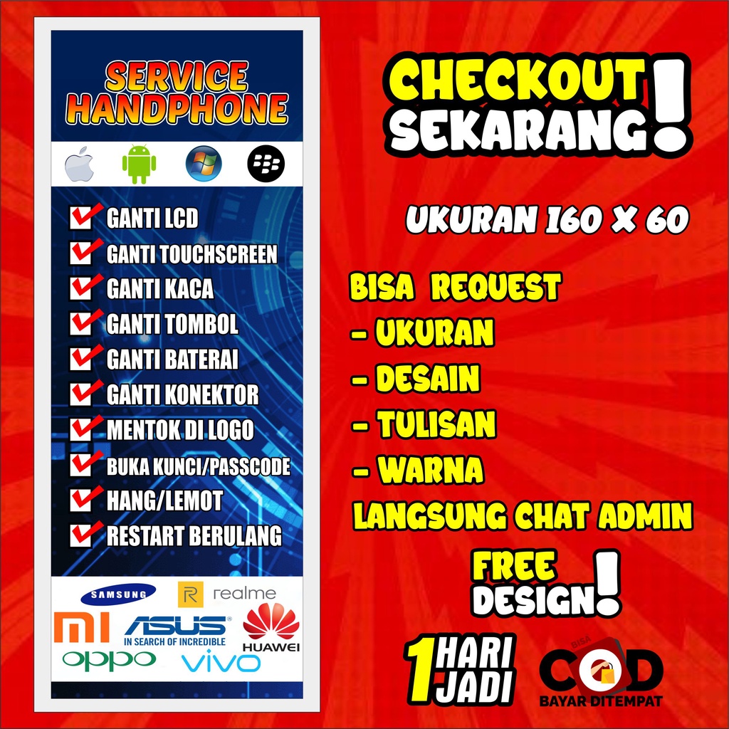 Jual Spanduk/Banner Service Hp Bisa Ubah Nama & Tulisan 1 hari jadi ...